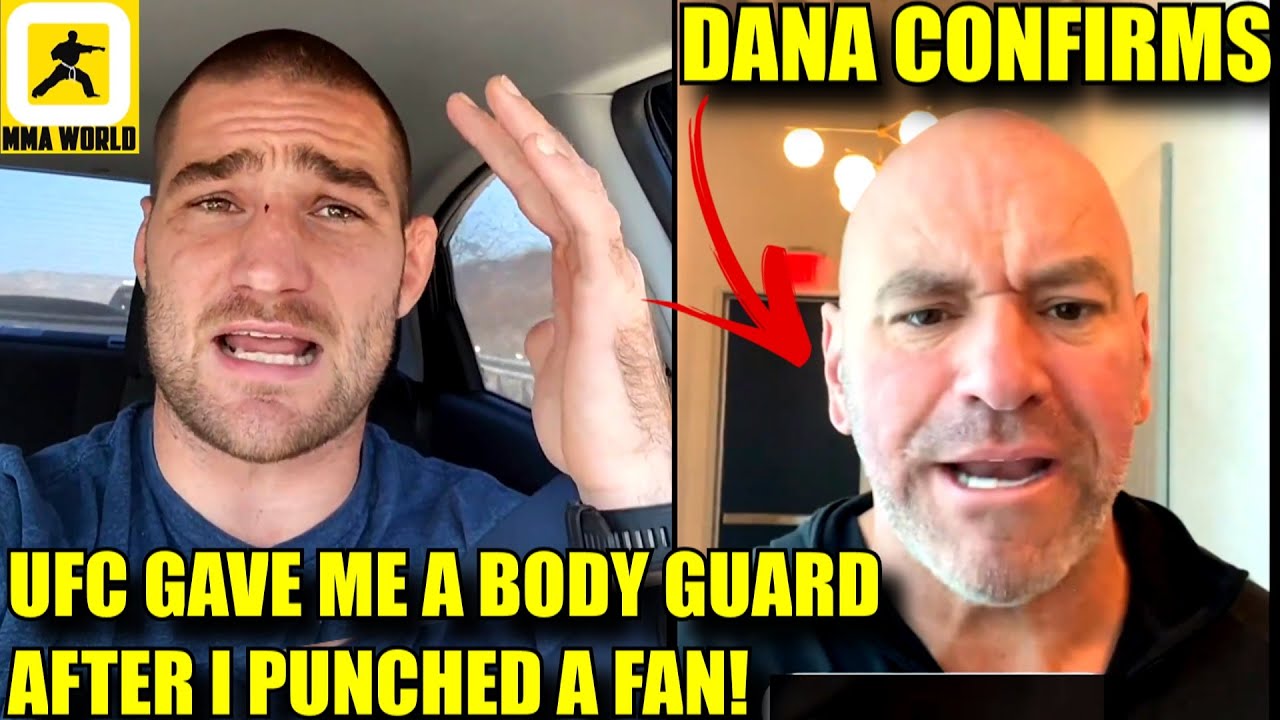Sean Strickland given a BODY GUARD by UFC after he punched a MMA Fan ...