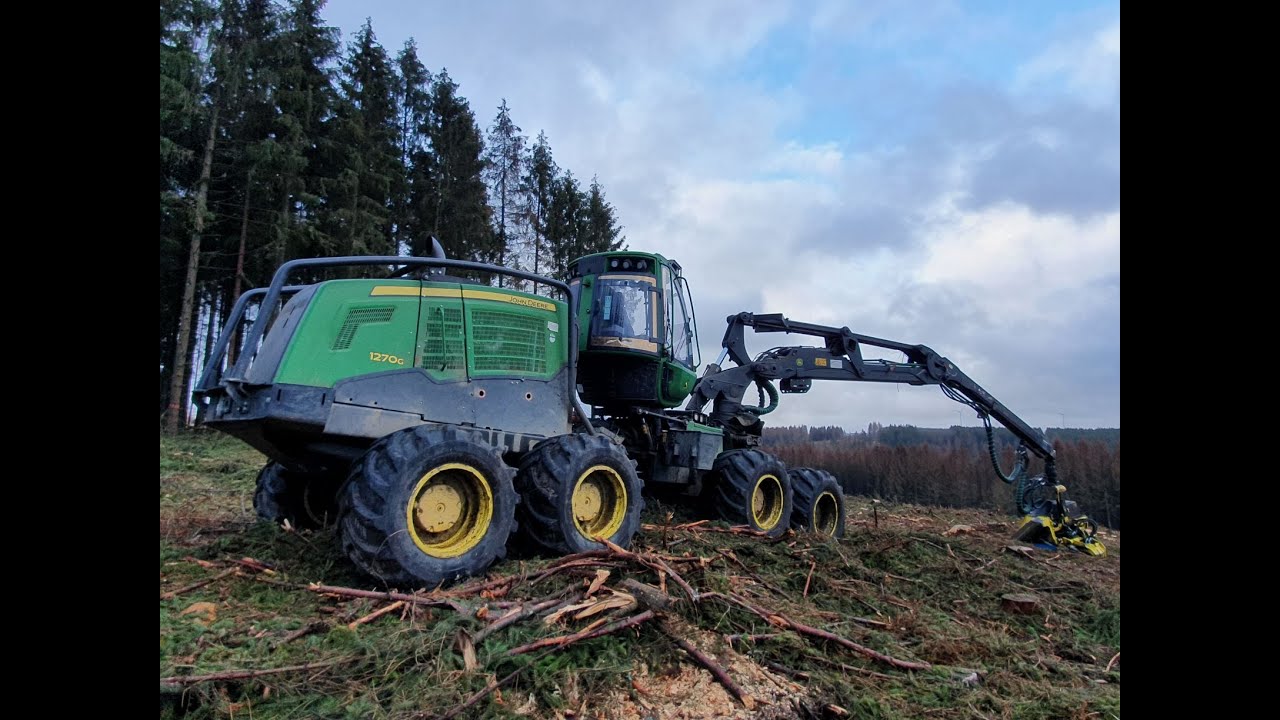 John Deere 1270G • Part-2 • Forstunternehmen Oberhauser • Harvester ...