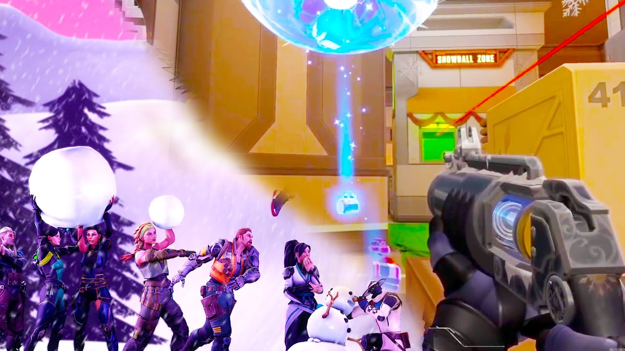 The NEW VALORANT Snowball Fight Gameplay & SNOW Icebox - Christmas ...