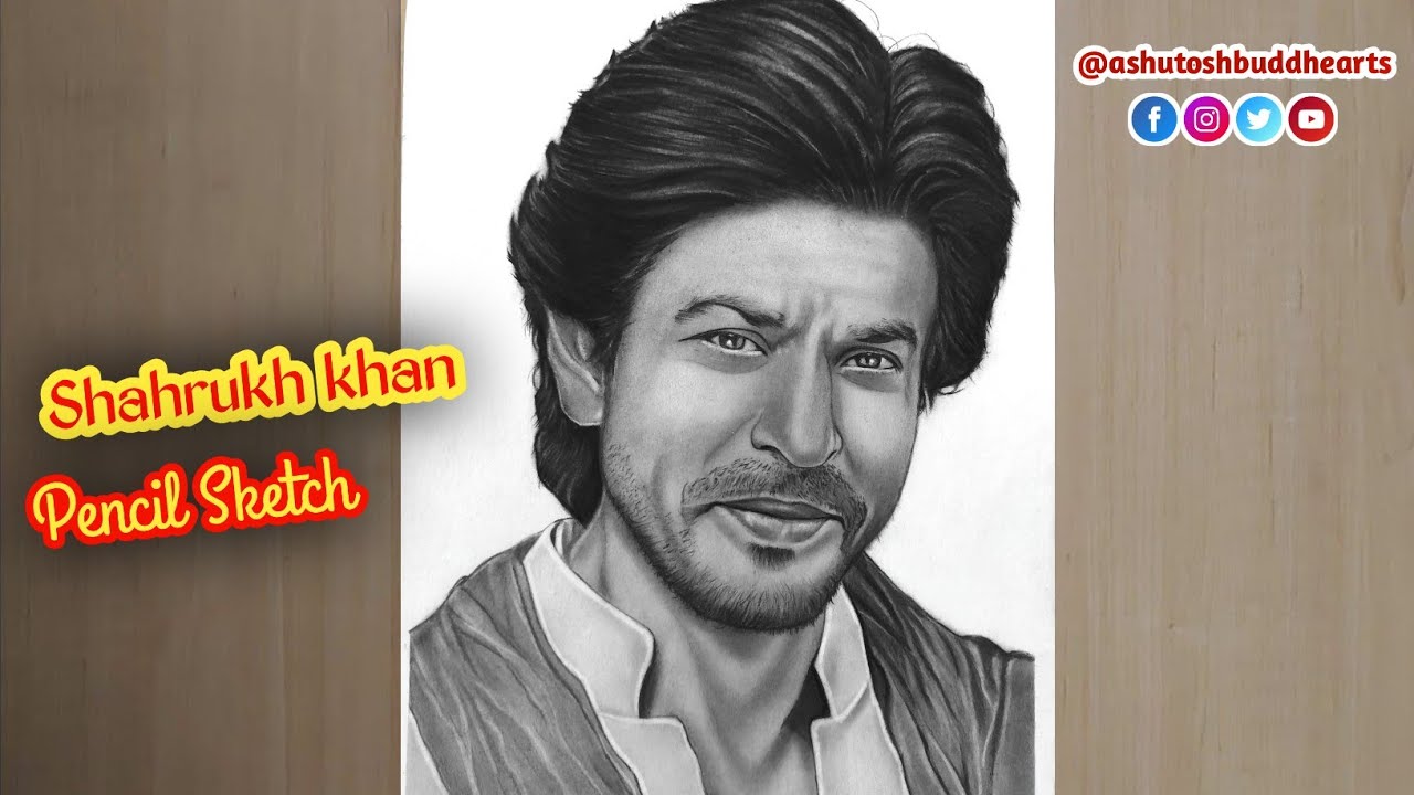 Shahrukh Khan Drawing | Shahrukh Khan Sketch - YouTube