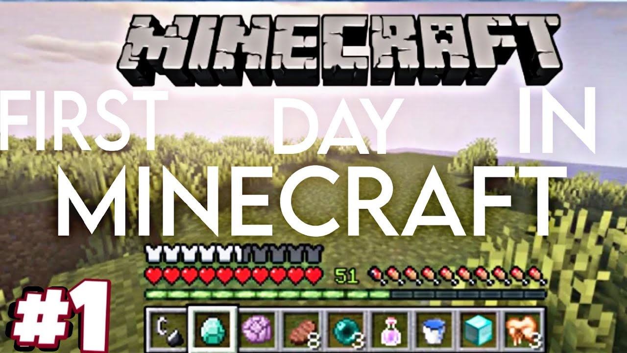 MY FIRST DAY IN MINECRAFT || LUCKY SEED - YouTube