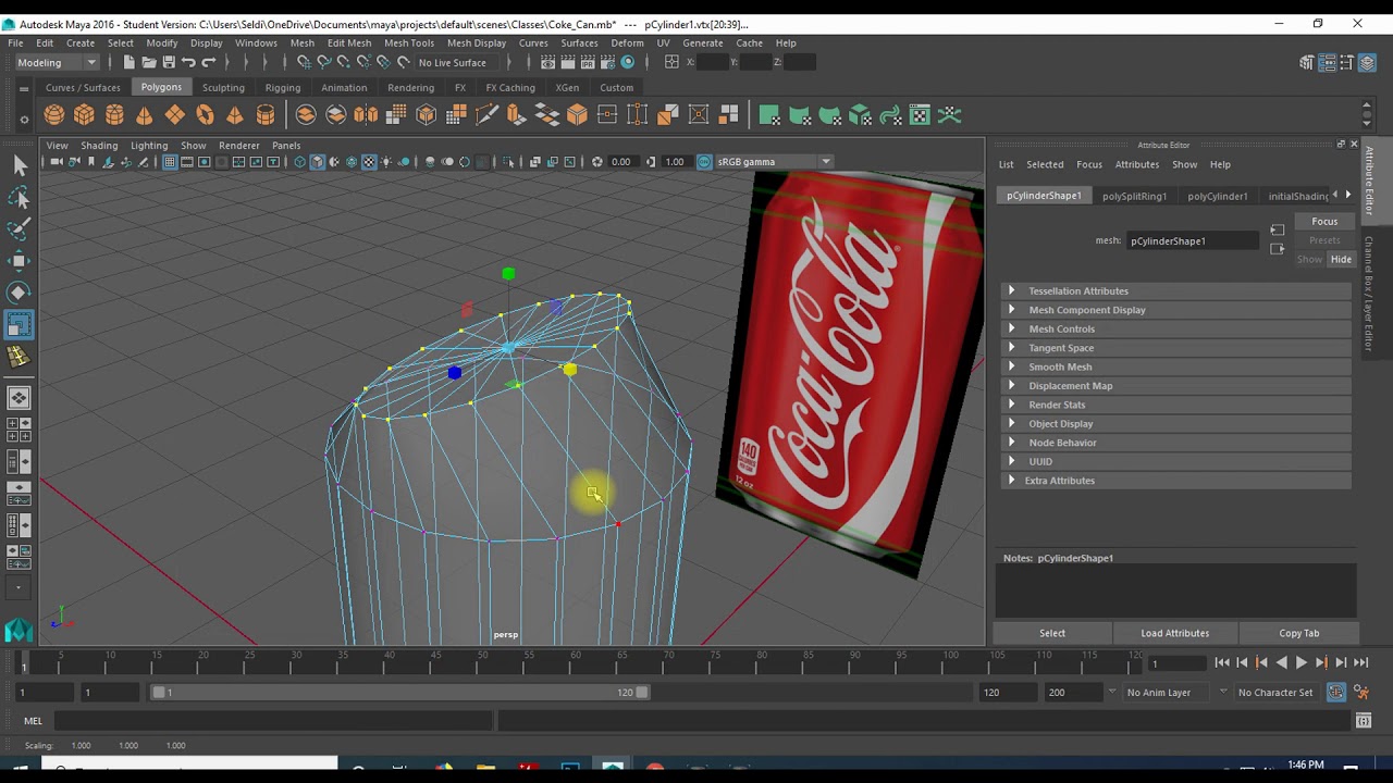 Maya 2016 Creating a Coke Can (Beginner) - YouTube