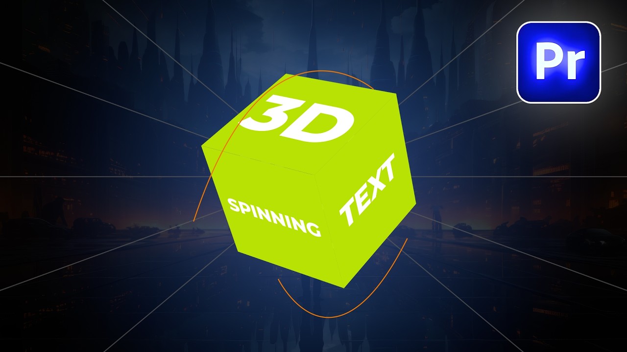 3D Spinning Text Animation Tutorial in Adobe Premiere Pro - YouTube