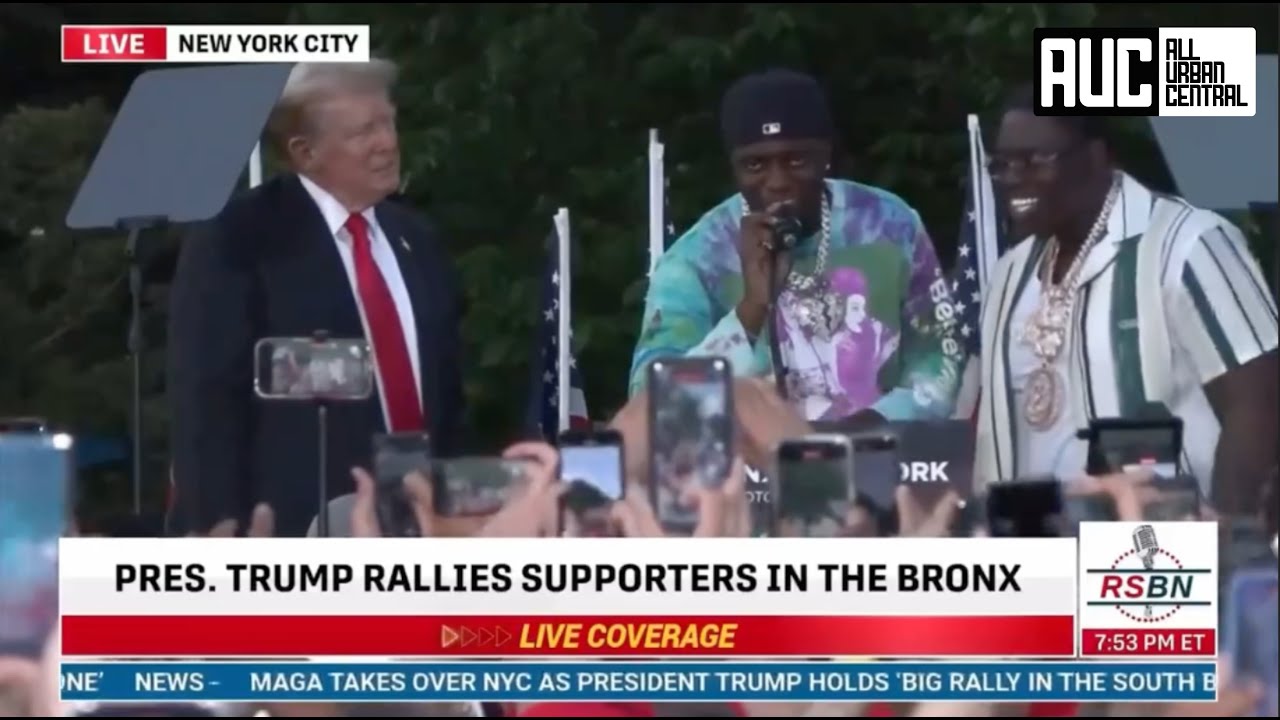 Donald Trump Brings Out Sheff G and Sleepy Hallow For Bronx Campaign ...