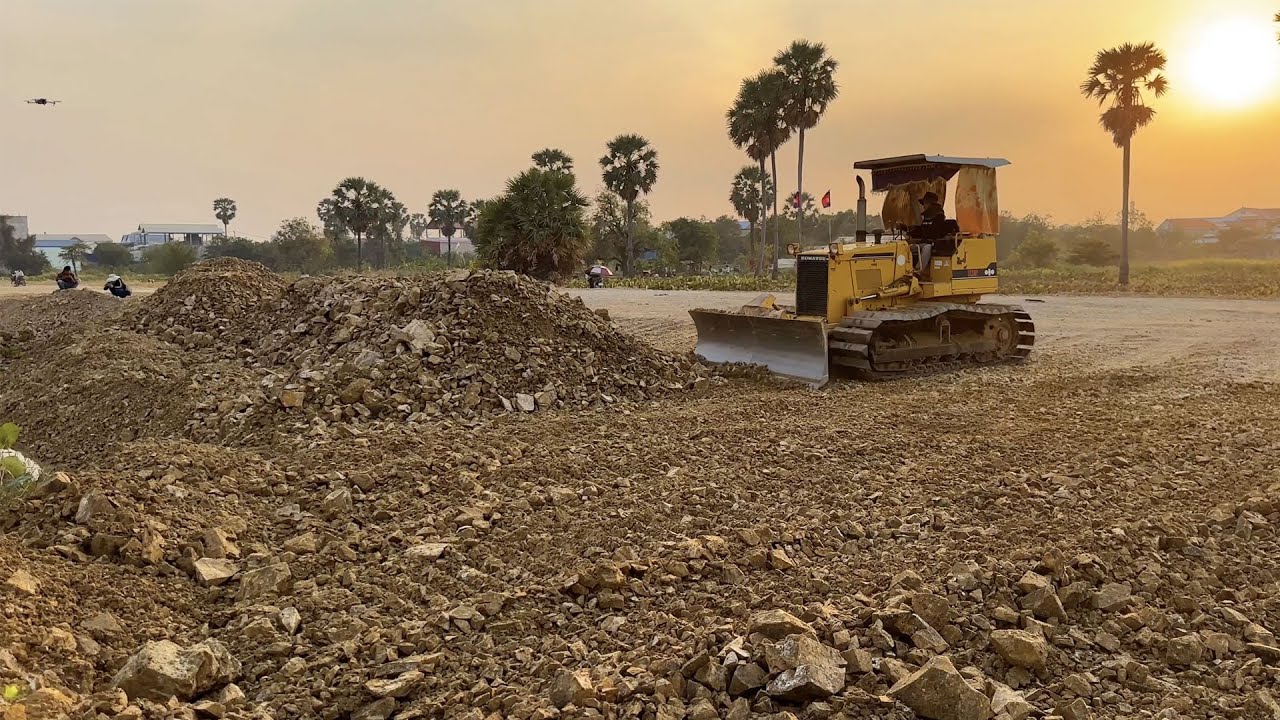 Epic Bulldozer Land Clearing, Preparing the Ground for a Big Project ...