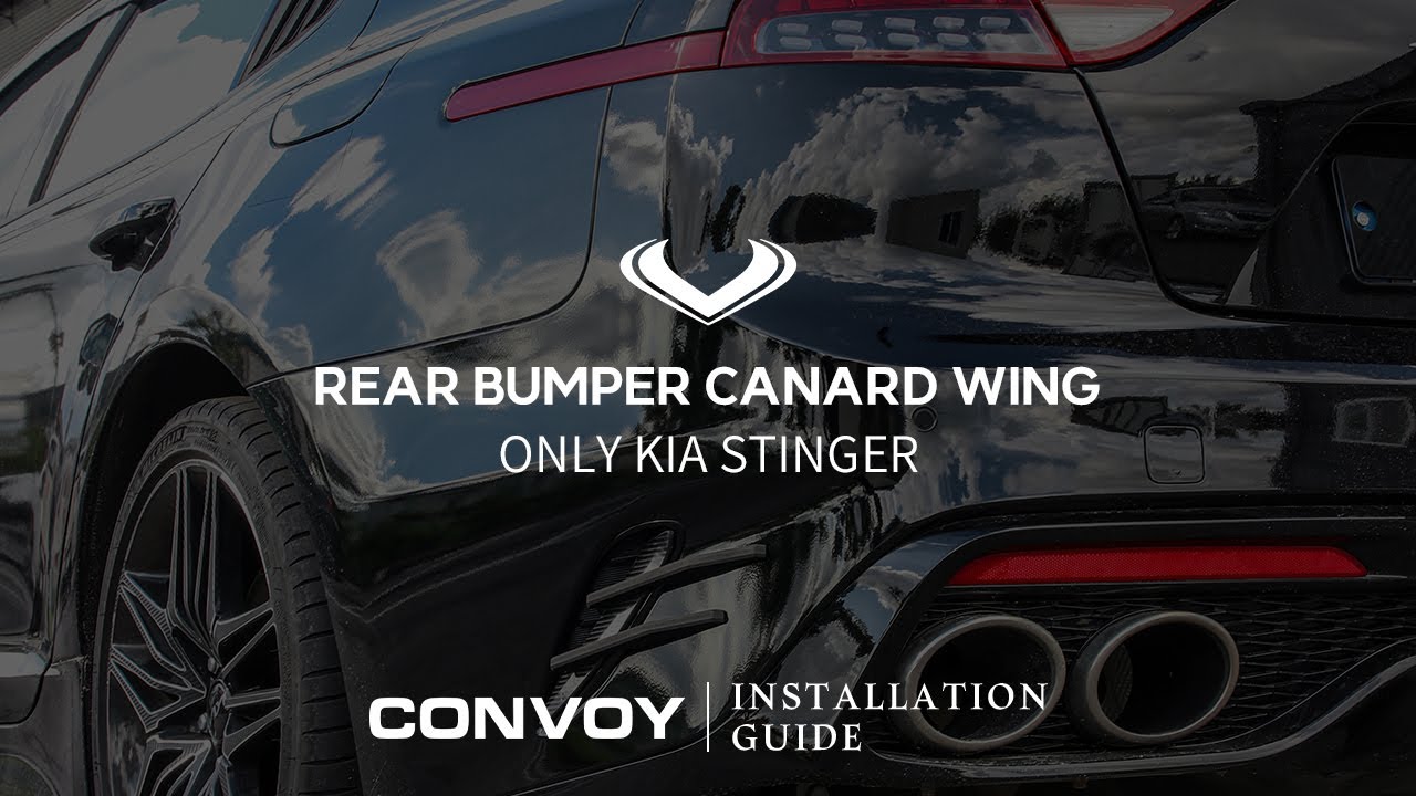 Kia Stinger - Rear Bumper Canard Wing (Installation Guide) - YouTube