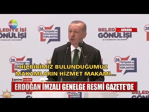 Erdoğan imzalı genelge Resmi Gazete'de