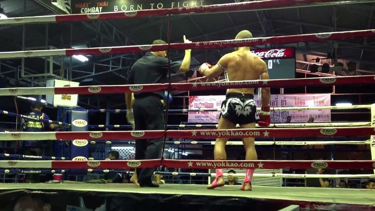 Sean George's Muay Thai Fight in Bangkok Thailand Jan 3rd 2013 - YouTube
