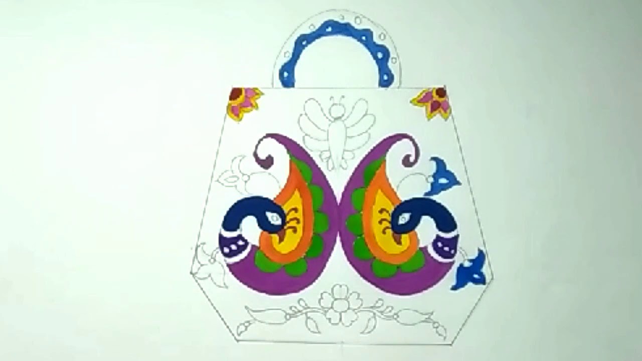 REFLECTION TRACING DESIGN of lady's purse - महिला के पर्स के प्रतिबिंब ...