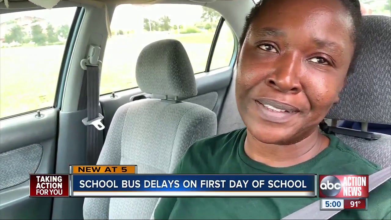 School buses behind schedule across the Tampa Bay area - YouTube