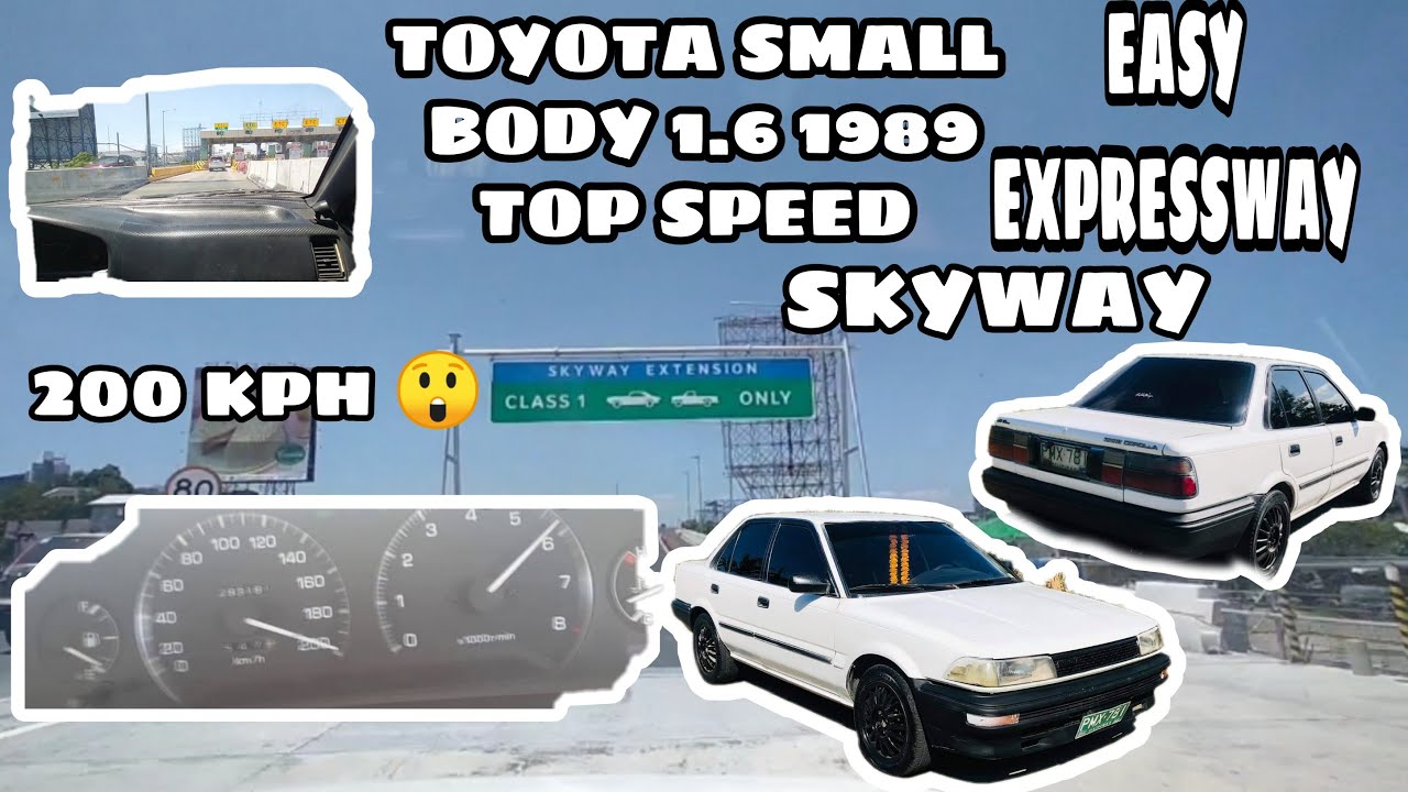 TOYOTA SMALL BODY 1.6 1989 MODEL REVIEW || TOP SPEED 200KPH IN SKYWAY ...
