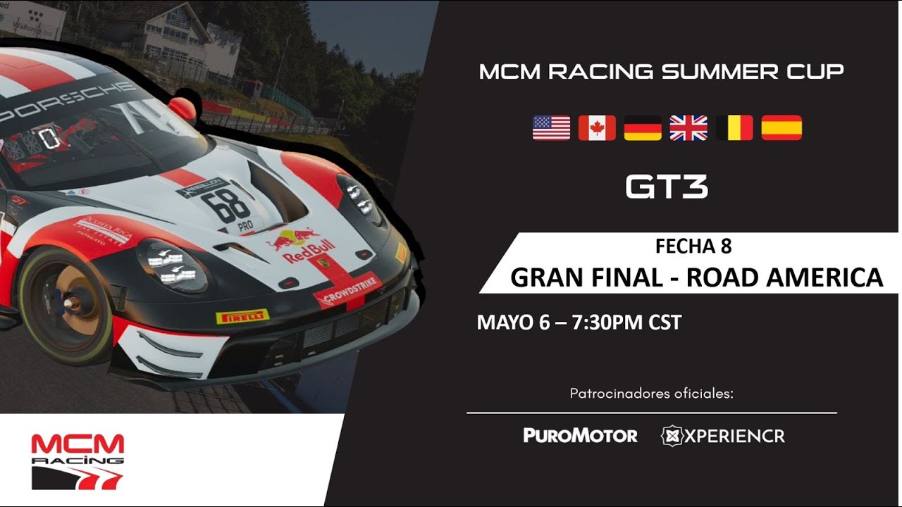 MCM Racing Summer Cup | Gran Final | Road America | Fecha 8 - YouTube