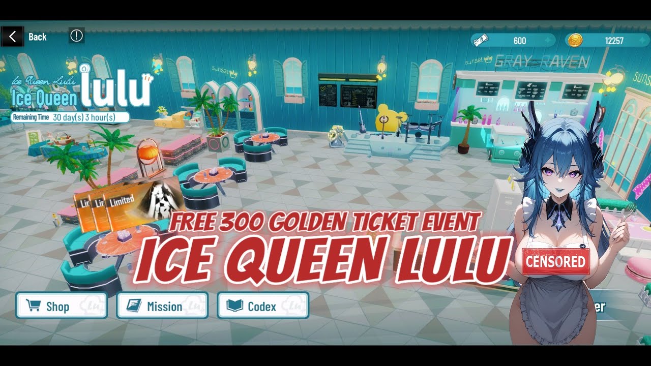 FREE 300 GOLDEN TICKET DI EVENT ICE QUEEN LULU || PUNISHING GRAY RAVEN ...