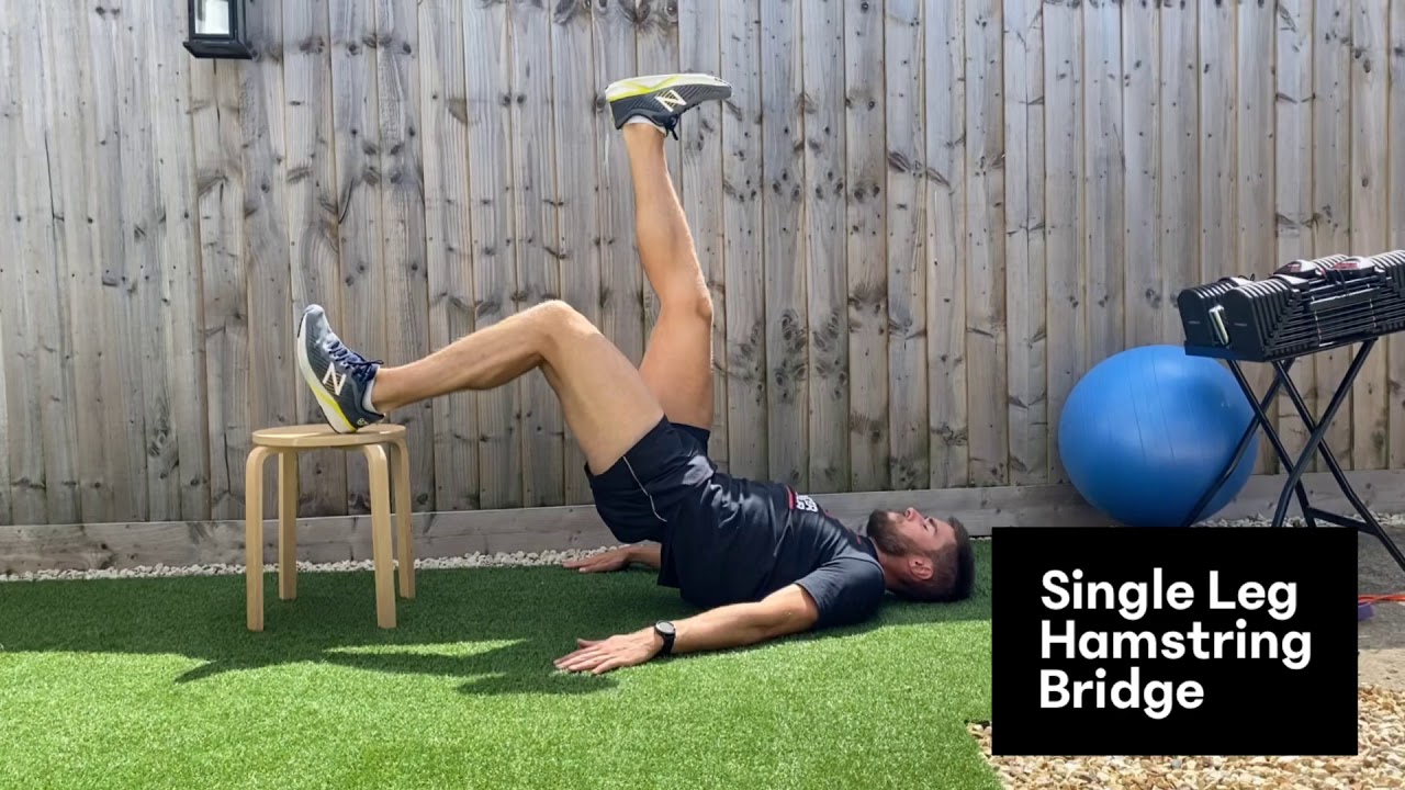 Single Leg Hamstring Bridge - YouTube