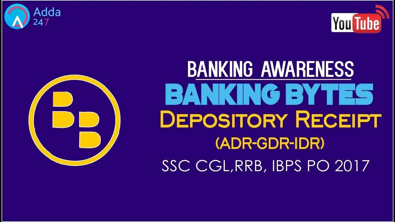 Banking Awareness Depository Receipt ADR GDR IDR IBPS RRB banking-awareness-depository-receipt-adr-gdr-idr-ibps-rrb