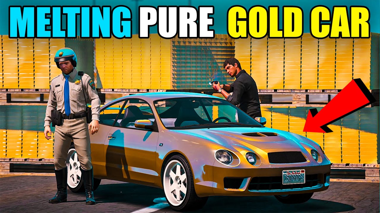GTA 5 : MELTING PURE GOLD CAR INTO GOLD OMG! - YouTube