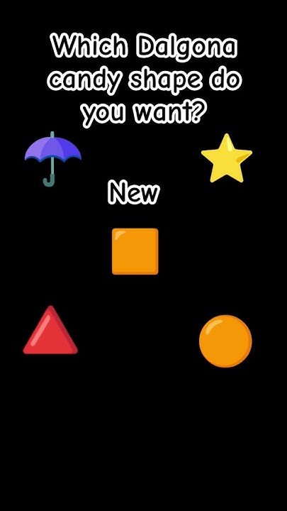 Which dalgona candy shape so you want and it has new shape square # ...