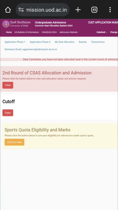 😭 No College Alloted in Round 2 Csas Delhi University | CUET DU cut off ...