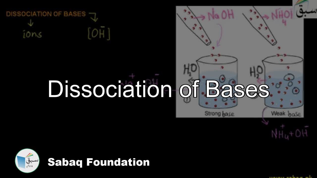 Dissociation of Bases, Chemistry Lecture | Sabaq.pk - YouTube
