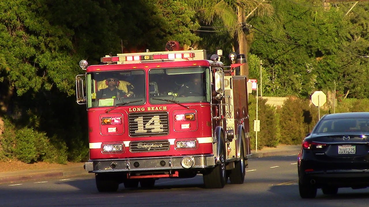 Long Beach Fire Dept. Engine 14 & Rescue 14 - YouTube