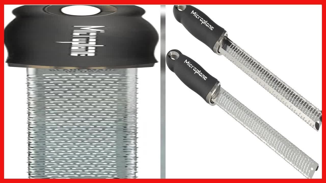 Microplane Premium Classic Series Zester Grater, 18/8, Black - YouTube