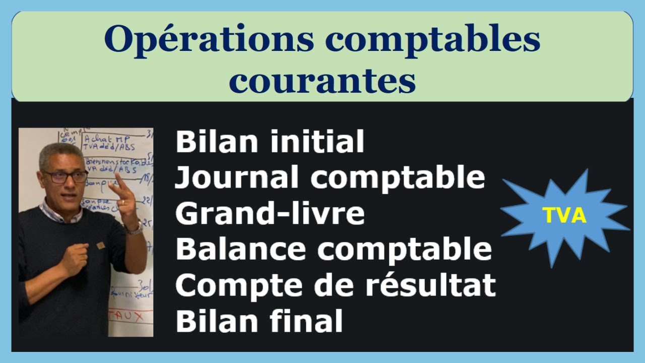 OPÉRATIONS COMPTABLES À MAÎTRISER : Bilan, Journal, Grand-livre, Balance, Compte de résultat ...