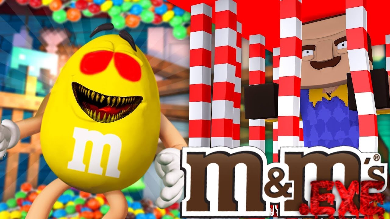 Minecraft - M&M's .EXE COME TO LIFE, HELLO NEIGHBOR SHOPPING CHALLENGE ...