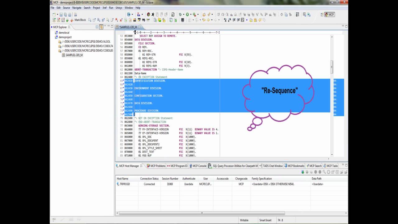 MCP_Editor_features_Part 2. - ClearPath MCP IDE for Eclipse - YouTube