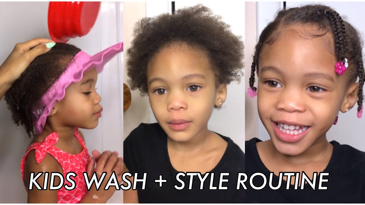 KIDS NATURAL HAIR WASH DAY + Weekly Protective Style | Start to Finish ...