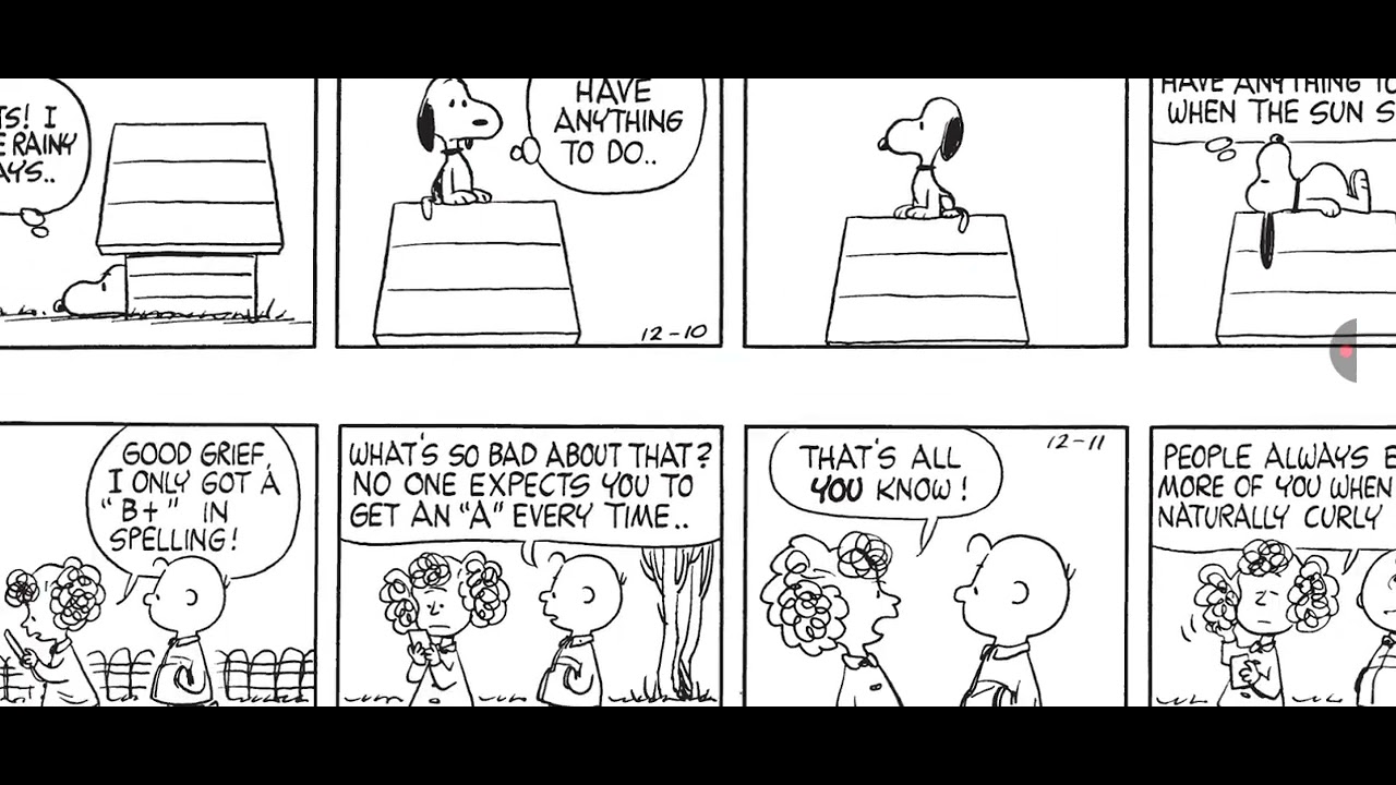 Peanuts 1963 Christmas Comic Strip Reading - YouTube