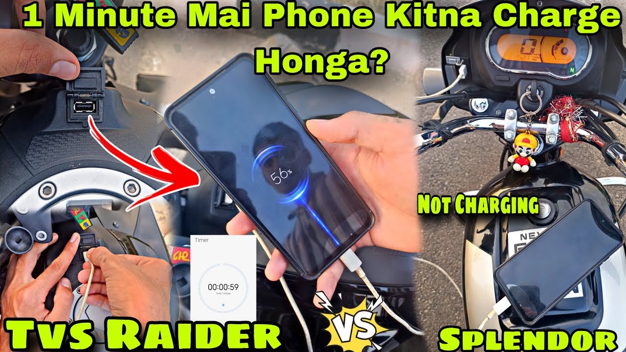 Tvs Raider Vs Splendor Kon Charging kar Payenga!! New Splendor Xtec ...