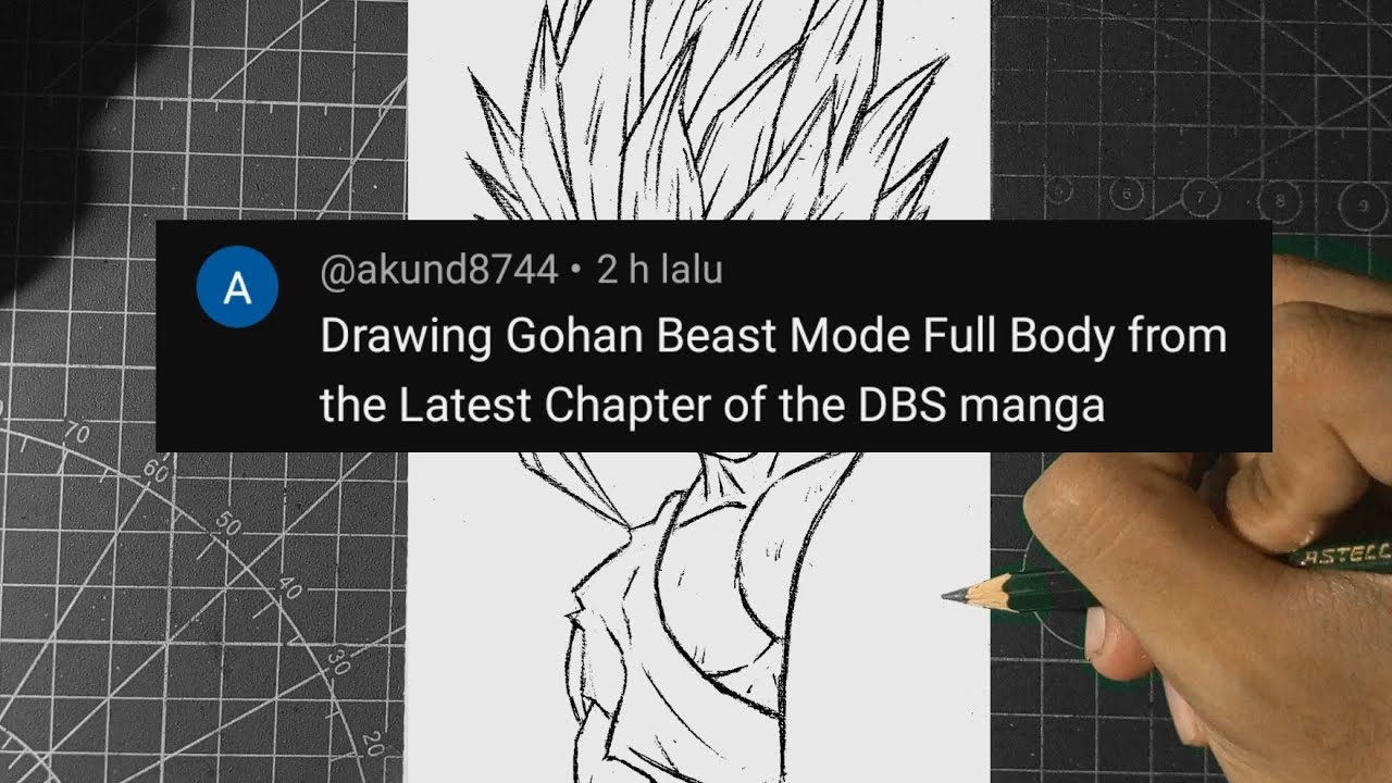 How To Draw GOHAN BEAST Art Simple - Step by Step || Dragon Ball Super ...
