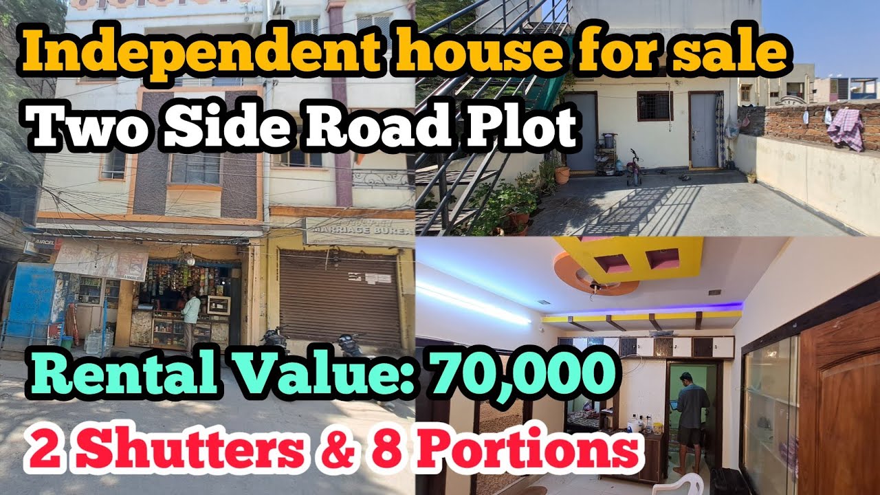 Independent house for sale 🏠 || Two Side Road Plot || Rental Value: 70K ...