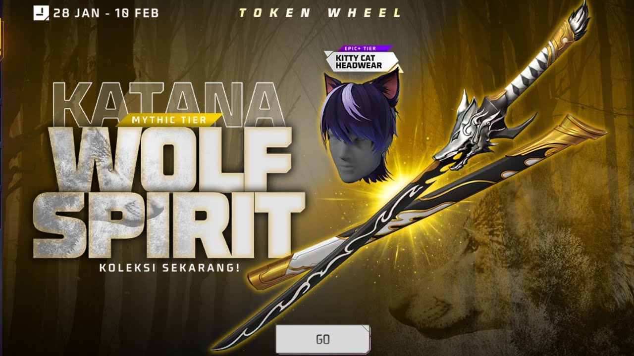 TRIK AMPUH SPIN TOKEN WHEEL SKIN KATANA WOLF SPIRIT FREE FIRE TERBARU ...