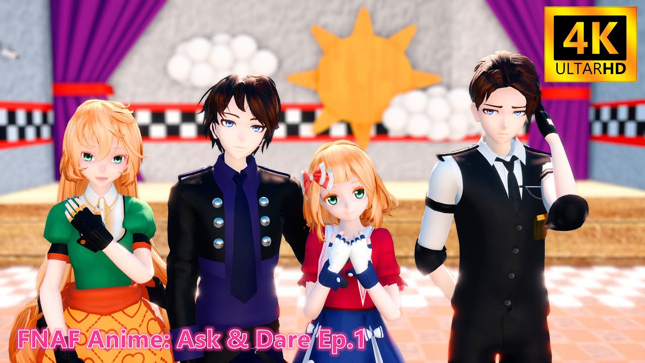 FNAF Anime Ask & Dare Ep.1 🎨💖 | Afton Family x Shippings & Golden Duo ...