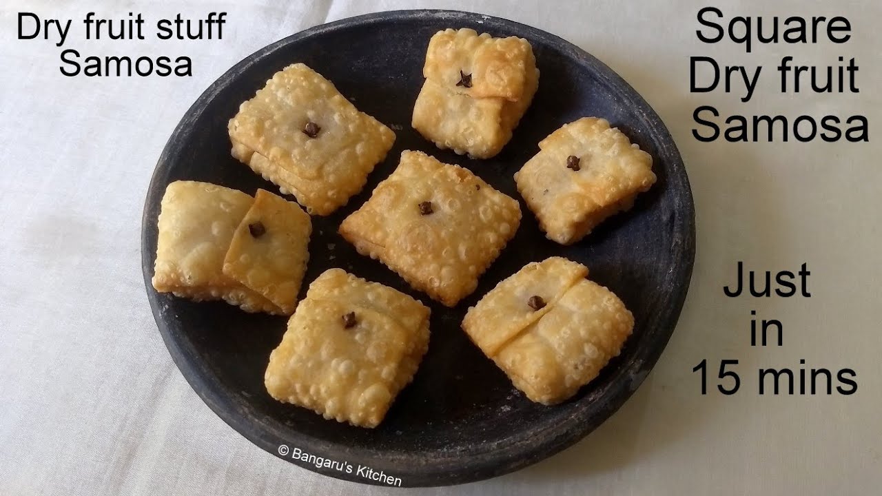 Diwali Special - Square Dry Fruit Samosa Just in 10 Mins | Dry Fruit ...