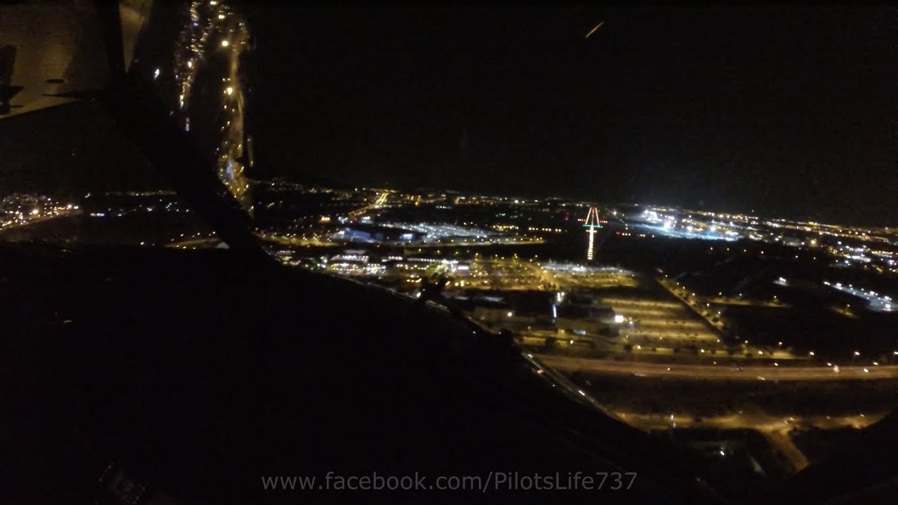 Boeing 737 Cockpit view - Landing In Malaga At Night - YouTube