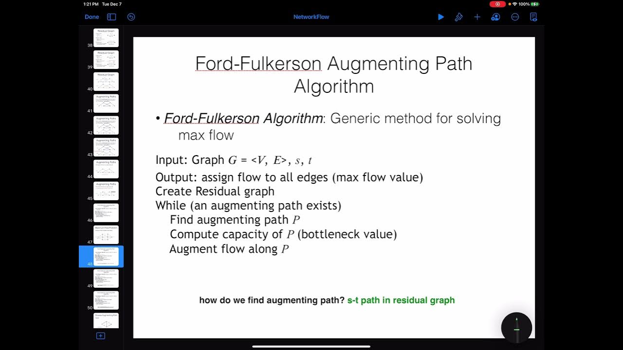 COMP359 - Design and Analysis of Algorithms - network flows - part3 - YouTube