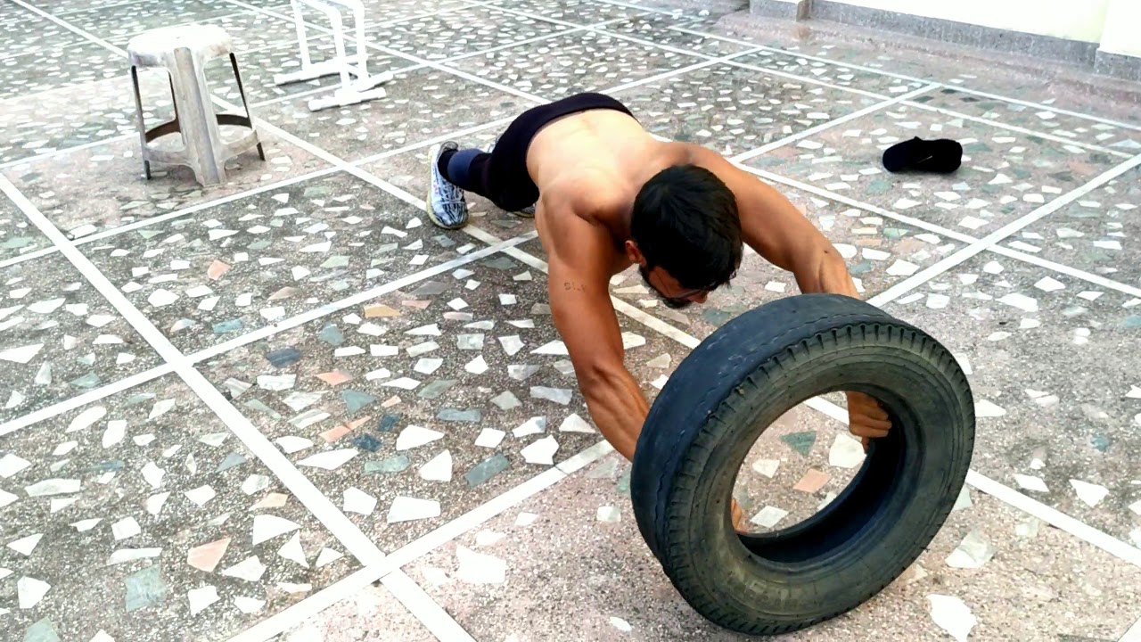🤩WORKOUT with TYRE🤩 Home WORKOUT💪 Self training 💯 - YouTube