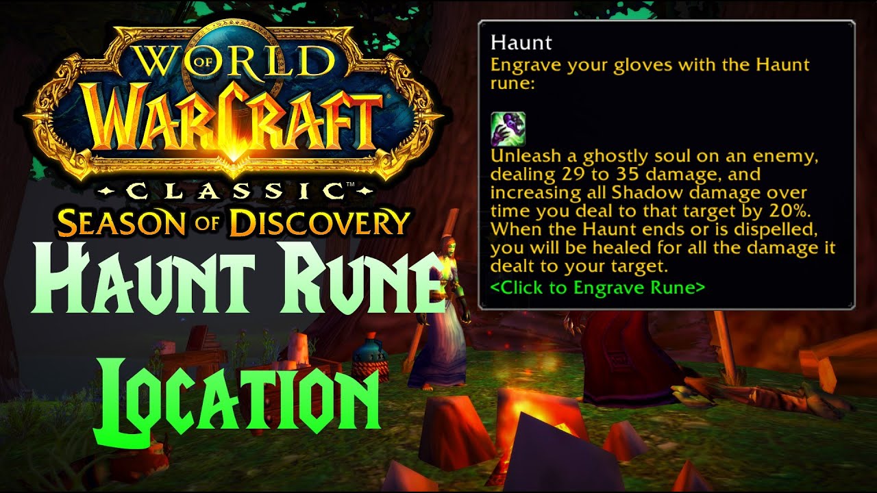 WoW SoD - Undead Warlock - Haunt Rune Location - YouTube