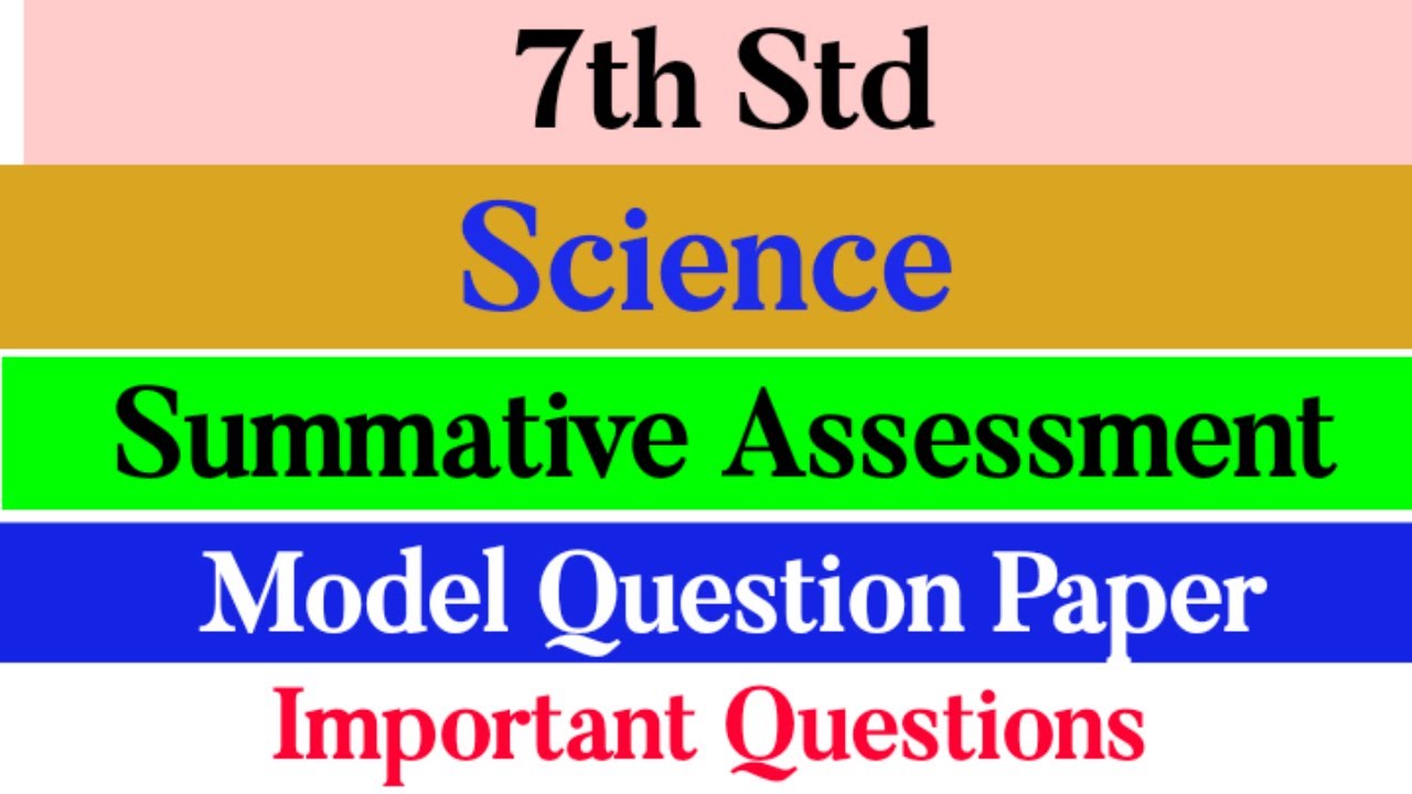 7th Std - Term 1 | Science - First Summative Assessment | Model ...