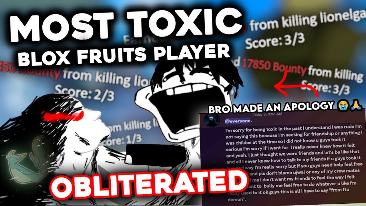 OBLITERATING AND HUMILIATING THE MOST TOXIC BLOX FRUIT PLAYER EVER | Roblox Blox Fruits - YouTube