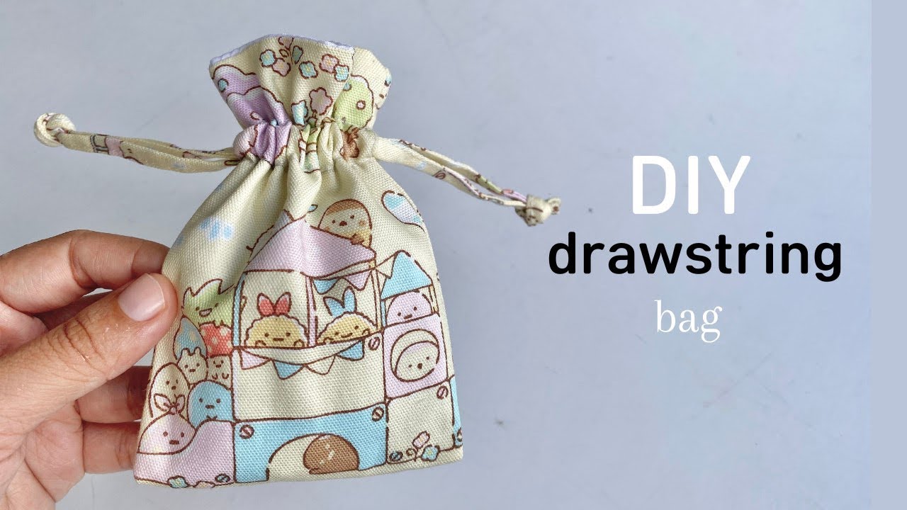 JOM Jahit Craft! | DIY Drawstring Bag - YouTube
