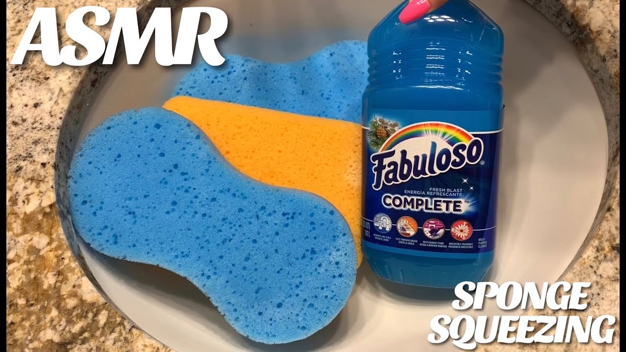 🛁💧 ASMR One Bottle Satisfying Sponge Squeezing! For Stress Relief ...