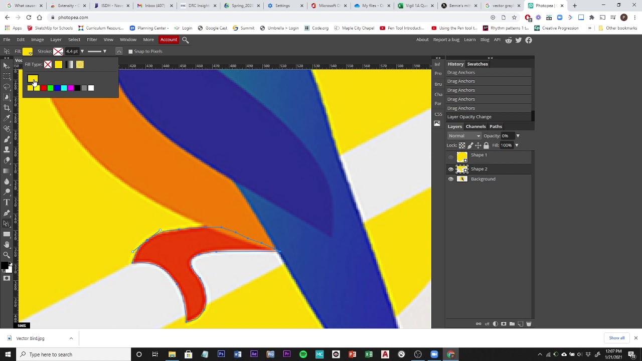 Vector Art Bird Photopea Tutorial - YouTube