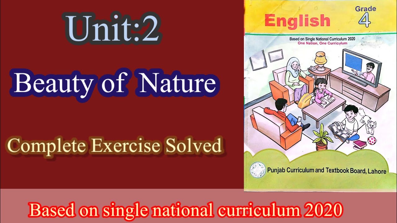Grade 4 English Unit 2||Beauty of Nature||complete solved exercise ...