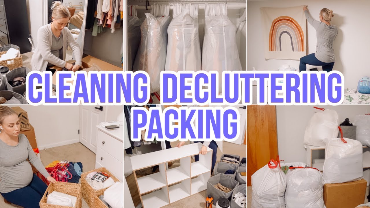 CLEANING DECLUTTERING & PACKING! // CLEANING MOTIVATION // STAY AT HOME ...