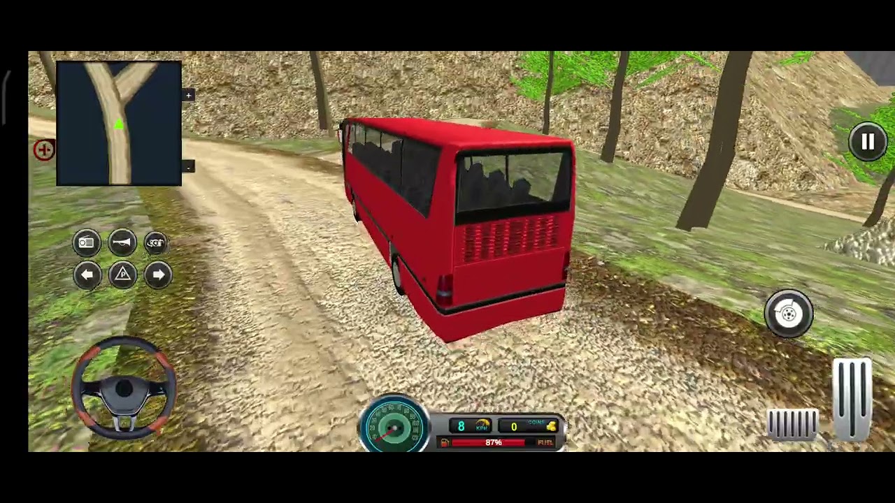 Bus simulator Off-road in hill #driving 2nd bus in third class road # ...