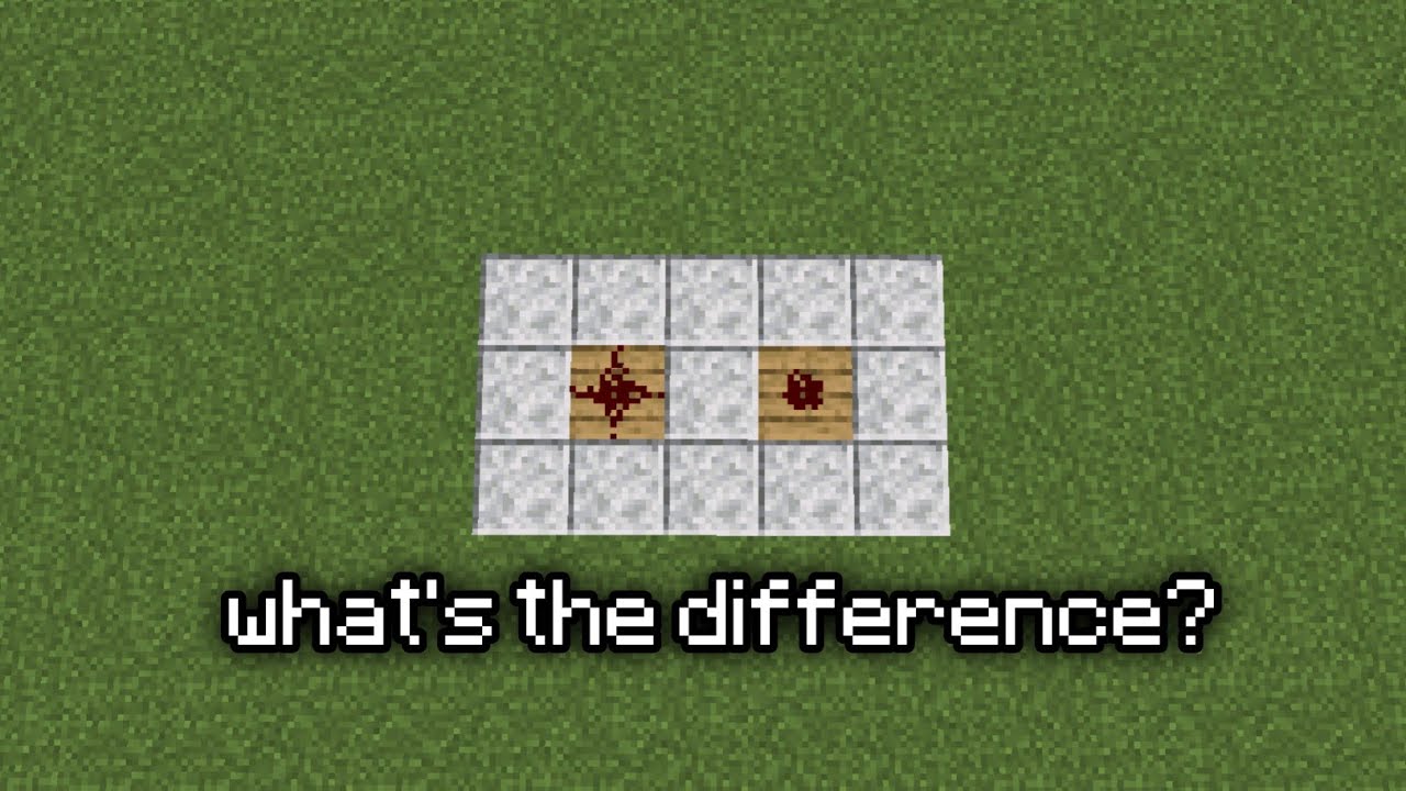 what is the difference between dot redstone and cross redstone? - YouTube