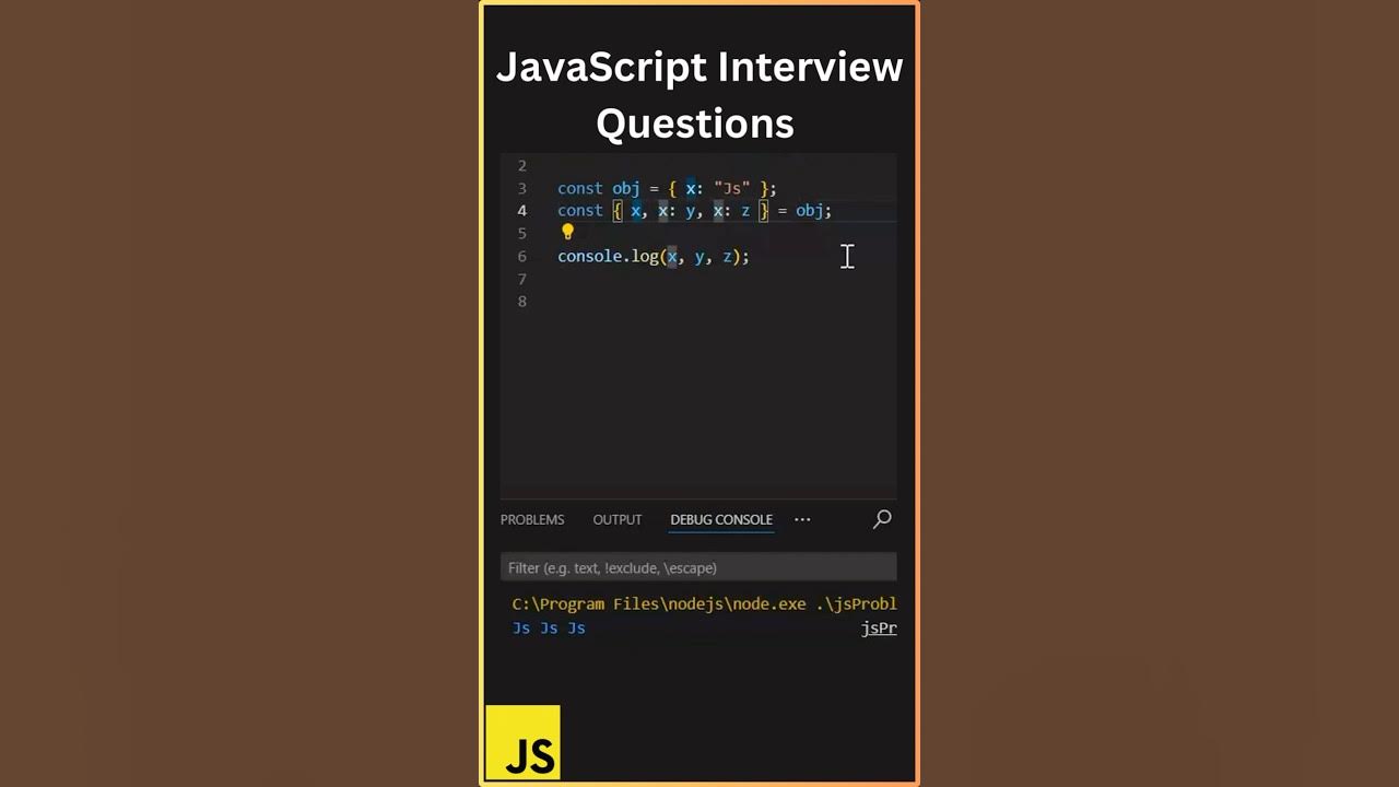 Tricky JavaScript Interview Questions | #0106 #coding #javascript - YouTube
